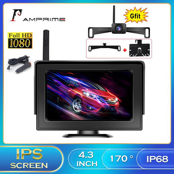 AMPRIME New Wireless Backup Camera IPS HD 4.3" Vehicle Rear View ...
