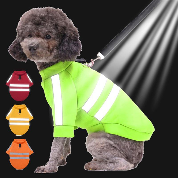 Reflective Dog Sweater,Hi-Visibility, Fluorescent Blaze Orange Dog Vest ...