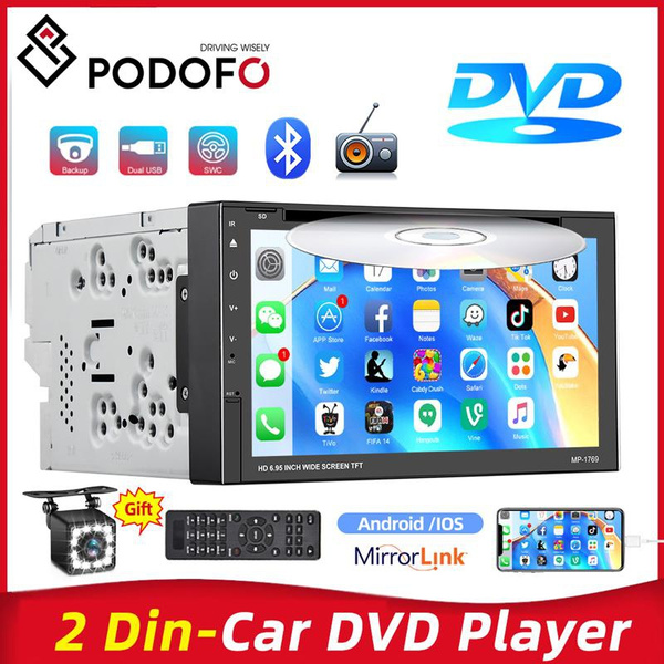 PODOFO Car DVD/CD Player 2 Din Car Stereo Radio Touch Screen Autoradio ...