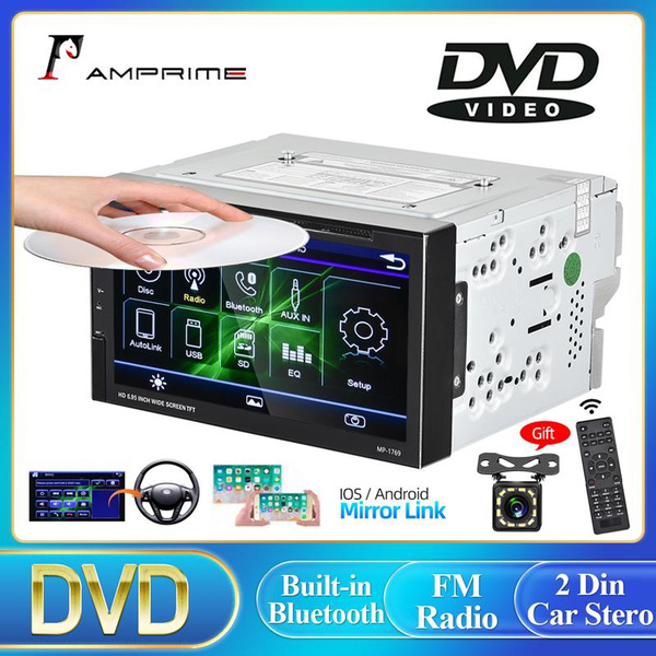 AMPRIME Car DVD/CD Player Touch Screen 2 Din Car Stereo Radio Autoradio ...