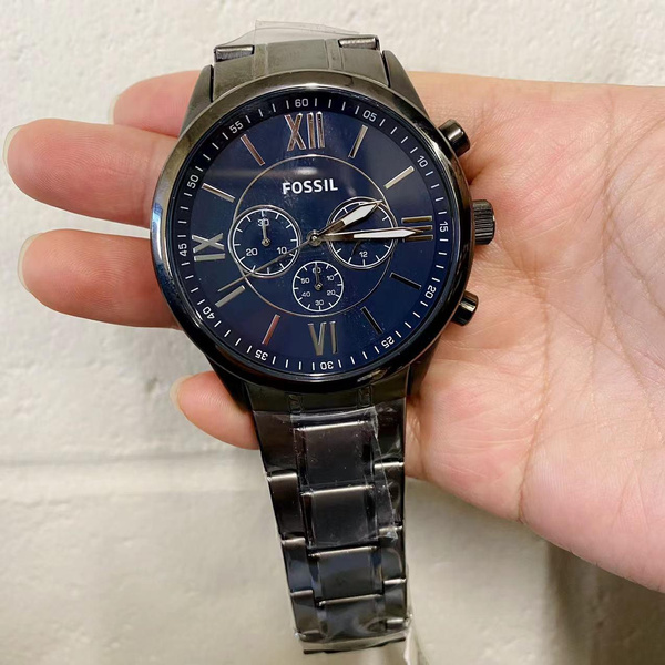 Fossil BQ1126IE Flynn Chronograph Smoke Stainless Steel Watch | Wish