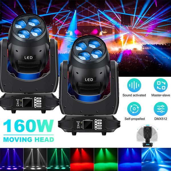 Bee Eyes LED Beam Moving Head Light 4-in-1 Zoom Effect Stage Light RGBW ...