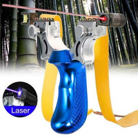 Power Rubber Band Slingshot Laser Aim High Precision Hunting Shooting ...