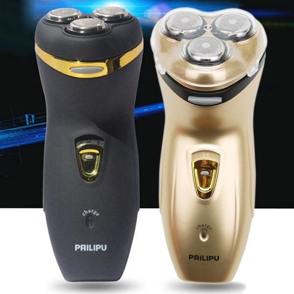 Rechargeable Electric Shaver Triple Floating Blade Heads Shaving Razors ...