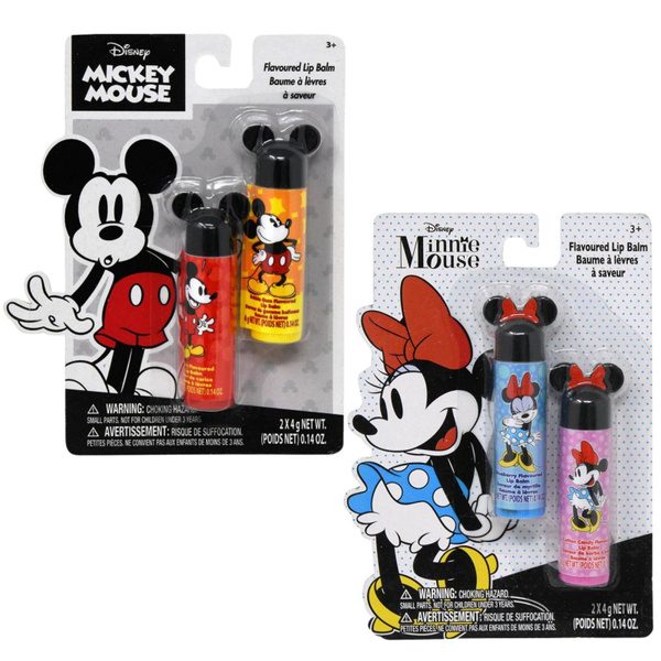 Disney Mickey Minnie Mouse 2pk Flavored Lip Balm Set Mickey Ears Kids ...