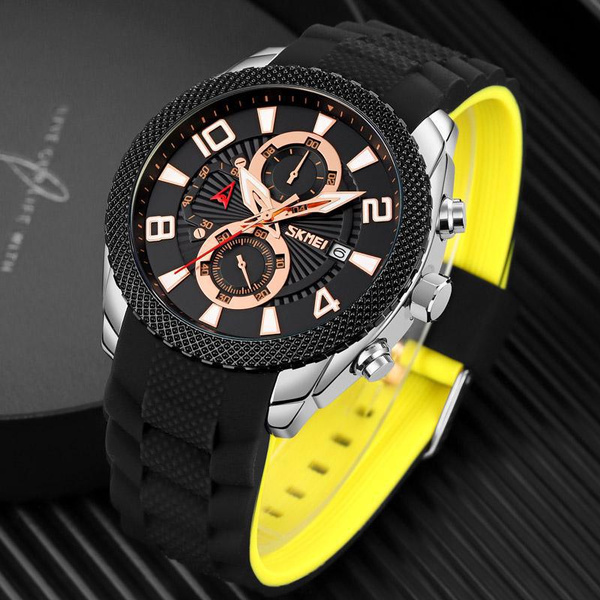 SKMEI Mens Watches Men's Analogue Quartz Watch for Men Chronograph ...