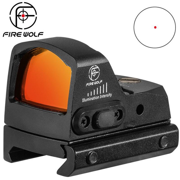FIRE WOLF Mini Red Dot Sight Red Dot Collimator Rifle Reflex Sight ...