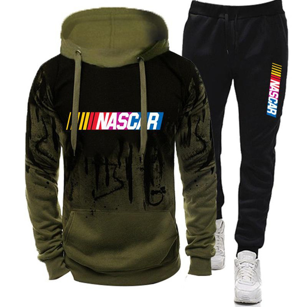 Nascar Racing Hoodie Set Two Piece Set Men's Fashion Printed Casual ...