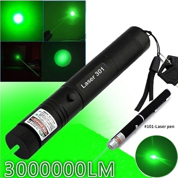 301 /101Green Laser Pointer Lazer Pen Visible Beam LED PPT Presentation Pen Flashlight Torch ...