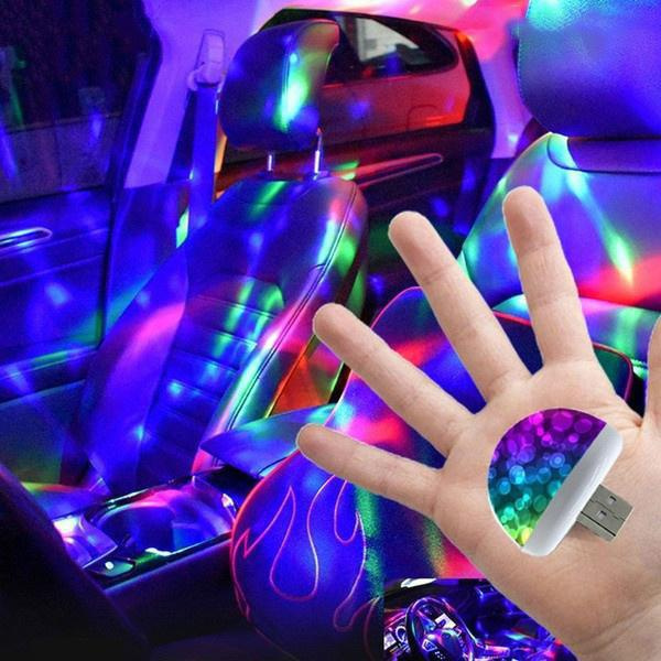 USB Voice Controlled LED Mobile Phone Mini Lights Car DJ Atmosphere ...