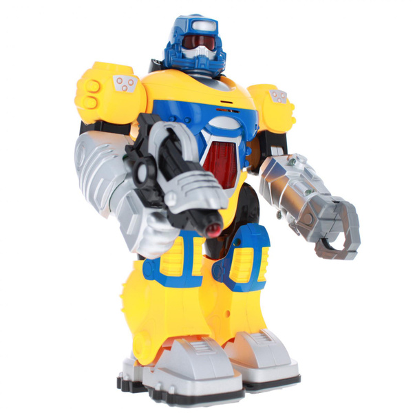 Kidplokio Yellow Walking Robot Transforming Toy Lights and Sounds Boys ...