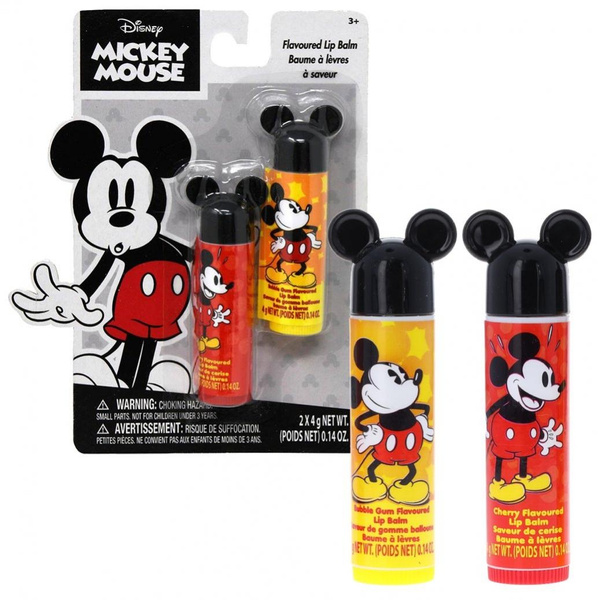 Disney Mickey Mouse 2pk Flavored Lip Balm Set Mickey Ears Kids Ages 3 ...