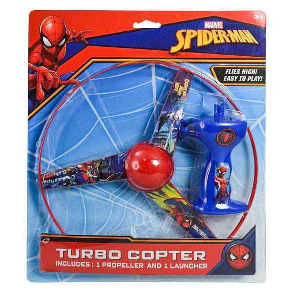 Marvel Spiderman Large Turbo Copter Launcher with Propeller Boys Ages 3 and Up | Wish