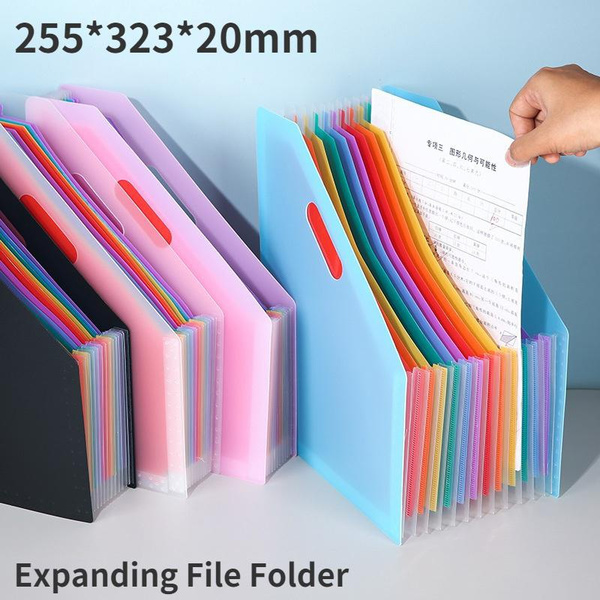 Expanding File Folder A4 Size Portable Document Holder Filing Folder ...