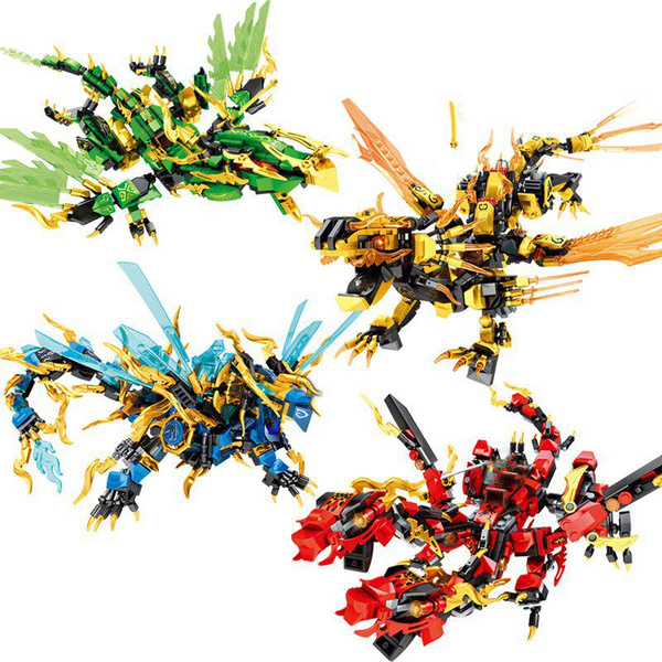Ninja Kai Jay Cole Zane Golden Ancestral Dragon Sets Building Blocks ...
