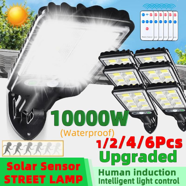 (1/2/3/4/6Packs)Solar Street Wall Light PIR Motion Sensor Dimmable ...