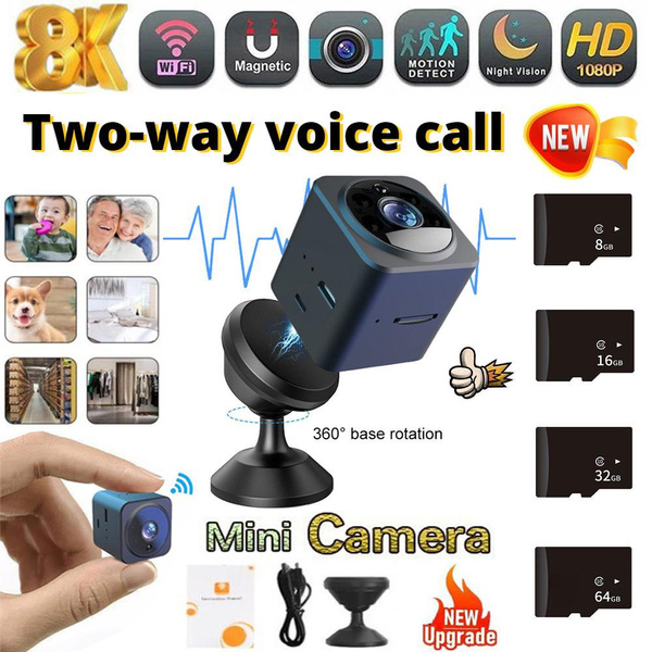 New Upgrade Spy Camera Wireless Hidden WiFi Mini Two-way Audio Camera ...