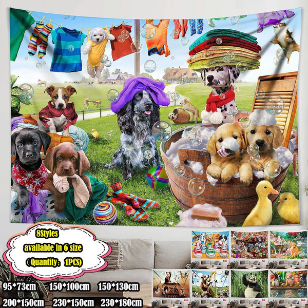 Farm Animal Tapestry Children's Room Decoration Tapestry Wall Hanging ...