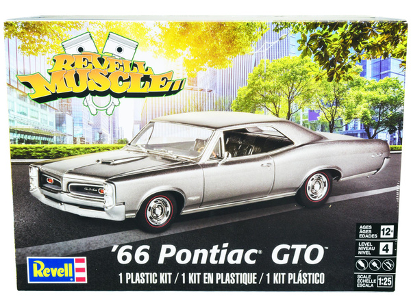 Level 4 Model Kit 1966 Pontiac GTO "Revell Muscle" Series 1/25 Scale ...