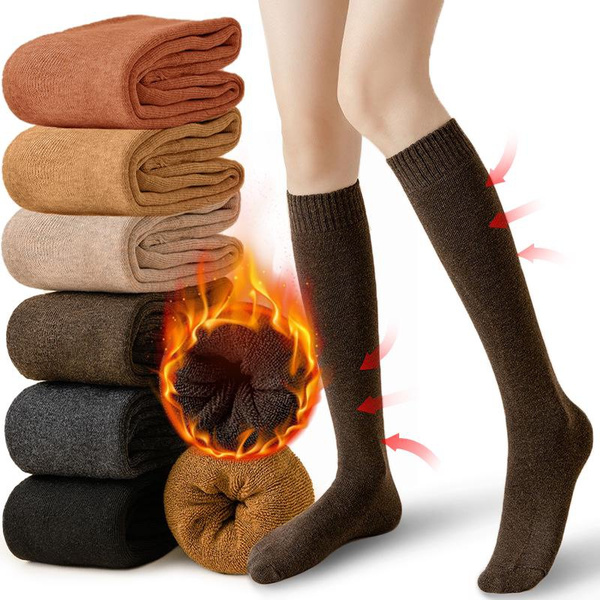 Autumn and Winter Warm High Socks for Women,Stocking Boot Leg Warmer ...