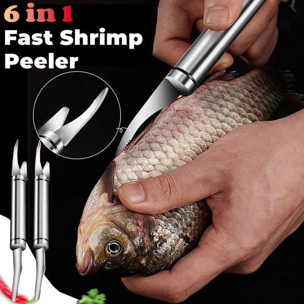 Multifunctional Fast Shrimp Peeler 6 In 1 Stainless Steel Fish Knife ...