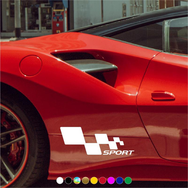 2PCS Sports Square Graphic Car Stickers Body Stickers Universal ...