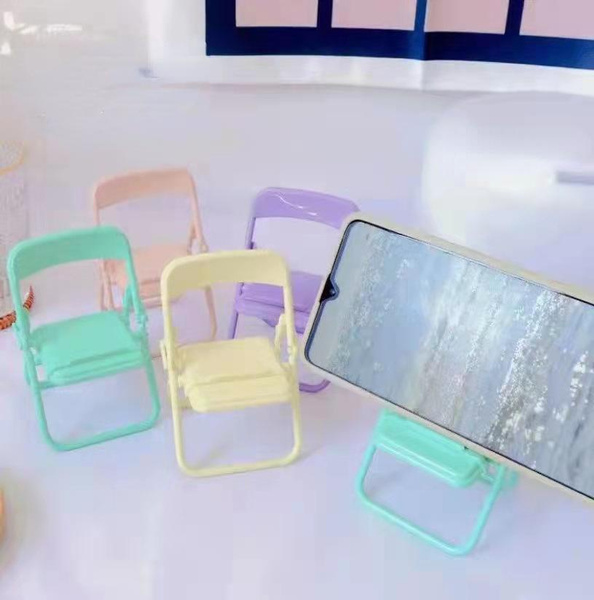 New creative, fun and cute folding stool mobile phone holder can ...