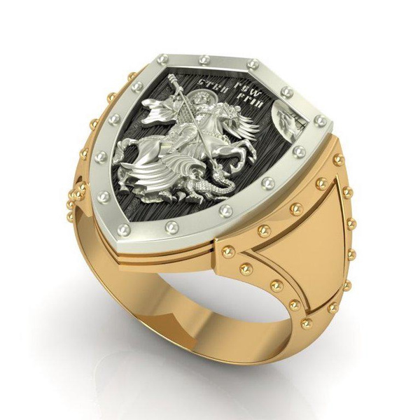 Knights Templar 'George the Victorious' Masonic Ring Men's Fashion ...