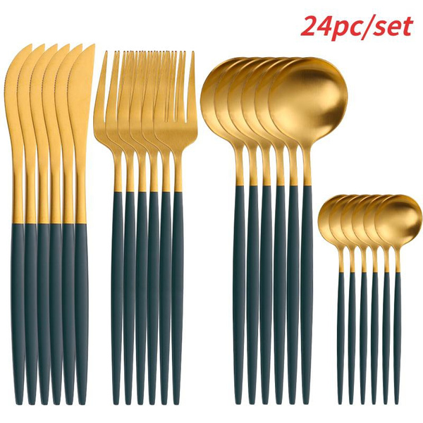 Stainless Steel Tableware Set Dinnerware Set Knife Fork Spoon ...