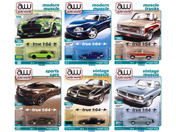 Auto World Premium 2022 Set A of 6 pieces Release 2 1/64 Diecast Model ...