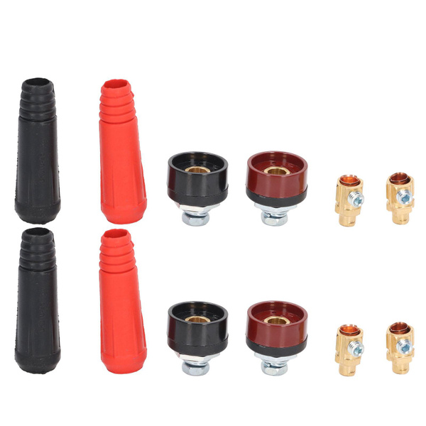 12Pcs Welding Cable Panel Connector Quick Fitting Plug Socket Set Kit ...