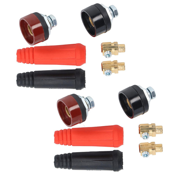 12Pcs Welding Cable Panel Connector Quick Fitting Plug Socket Set Kit ...