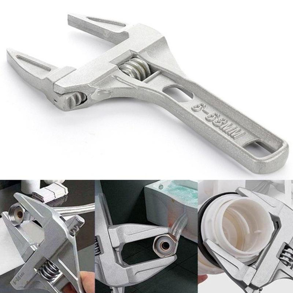 Adjustable Wrench Universal Spanner Bathroom Hand Tools Large Opening ...