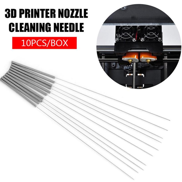 10Pcs/Box 0.4mm Nozzle Cleaning Needle 3d Printer Accessories 3d ...