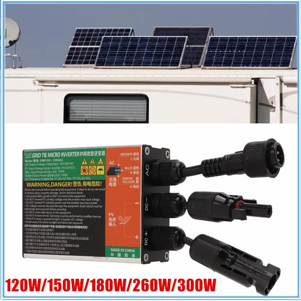 120W/150W/180W/260W/300W Solar Micro Inverter MPPT Grid Tie Inverter ...