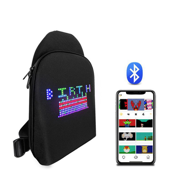 Led Bag APP Control Smart Pixel LED Backpack for Women Men DIY Graffiti ...