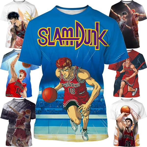 Men's Classic Japanese Anime Theme Printed T Shirt Hanamichi Sakuragi ...