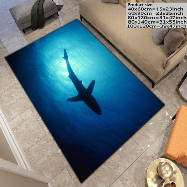 Ocean Shark square Kids Rug carpet floormat Hallway Yoga Rug Tatami Mat ...
