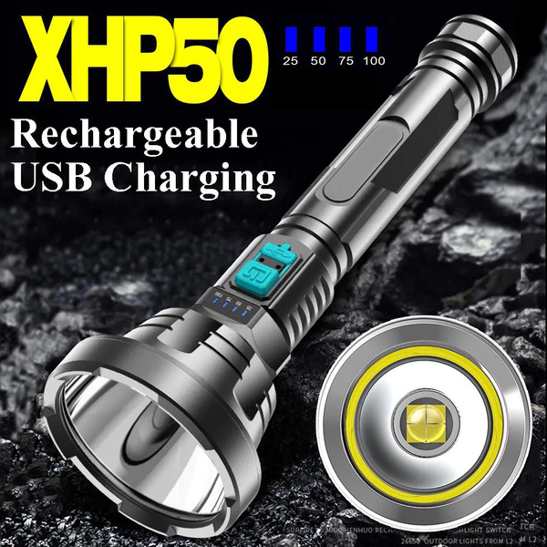 XHP50 Super Powerful LED Flashlight LED-osl Tactical Torch USB ...