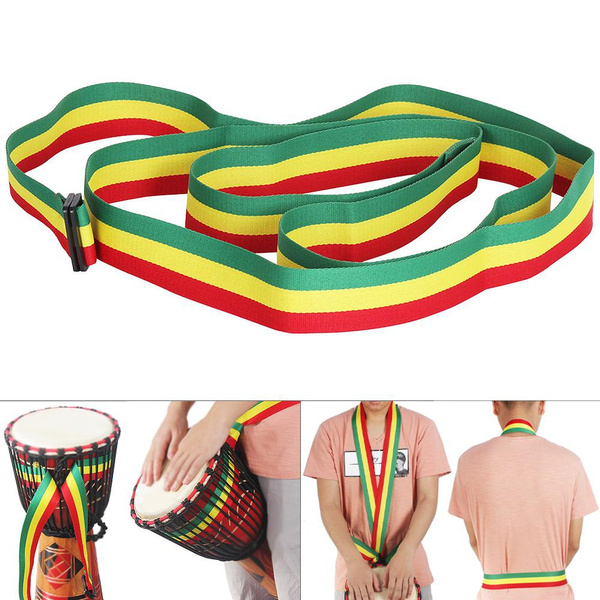 Adjustable Portable Rainbow African Drum Cotton Strap 5cm Width Djembe ...