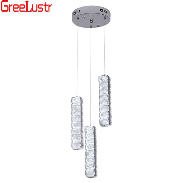 Indoor Crystal Led Chandelier Ceiling Lamp Home Lighting Chrome Lustre ...