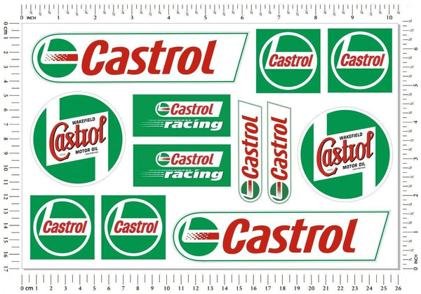 Castrol Oils Racing Sponsor Motorcycle Car Decals Helmet Stickers ...