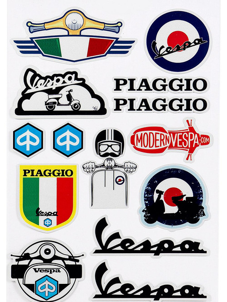 Reflective Motorcycle Stickers Italy Flag Case Decals For PIAGGIO VESPA ...