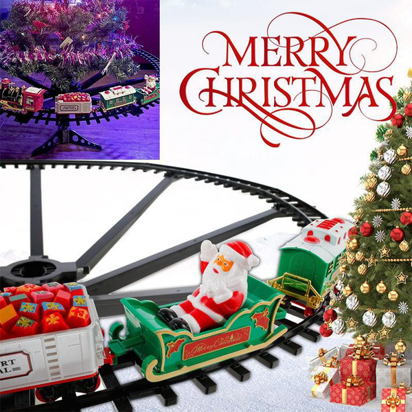 Christmas Train Electric Toys Christmas tree decoration train track ...
