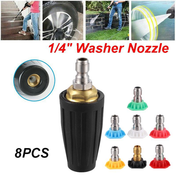 8PCS 4000PSI High Pressure Washer Rotating Turbo Nozzle with 7 Spray ...