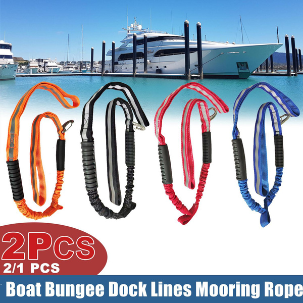 Upgarded Boat Bungee Dock Line With Reflective Strip,Elastic Stretching ... Upgarded Boat Bungee Dock Line With Reflective Strip,Elastic Stretching ...