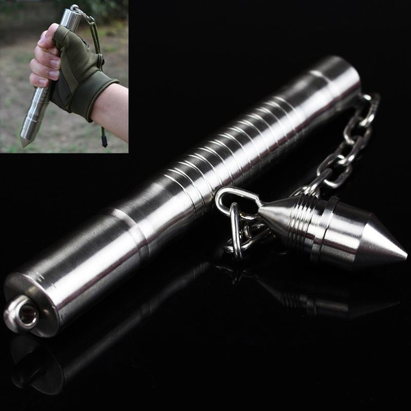 Outdoor Portable Self-defense Wu Waving Stick Three Sections of ...