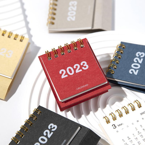 1 Pc 2023 Retro Mini Calendar Creative Simple Planner Decoration Desk ...