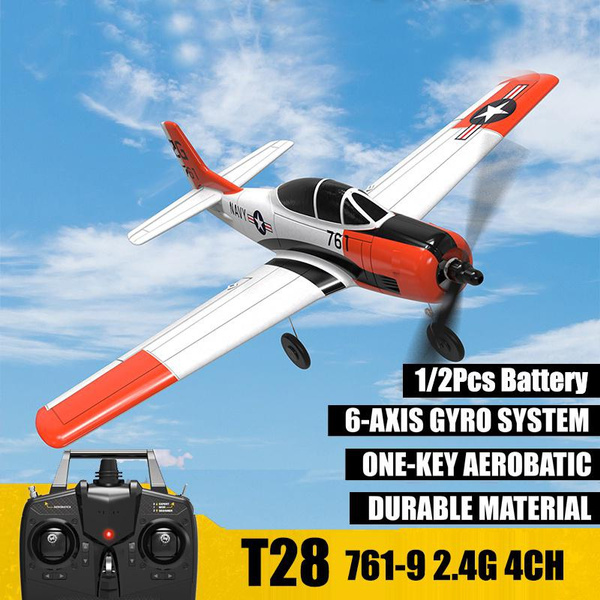 T28 RC Plane 761-9 2.4G 4CH Warbird RC Airplane 6-axis Gyroscope One ...