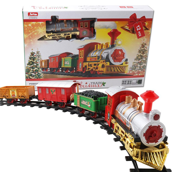 Simulation Train Kit Electric Train Toys for Kids Carriage Cargo Car ...